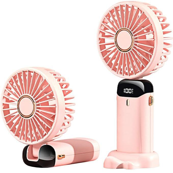USB Handheld Mini Fan Foldable Portable Neck Hanging Fans 5 Speed USB